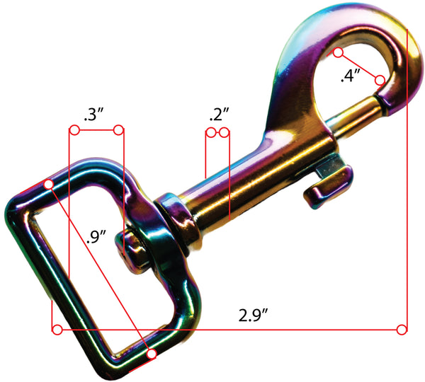 Rainbow Dog Leash clip – BoredParacord.com