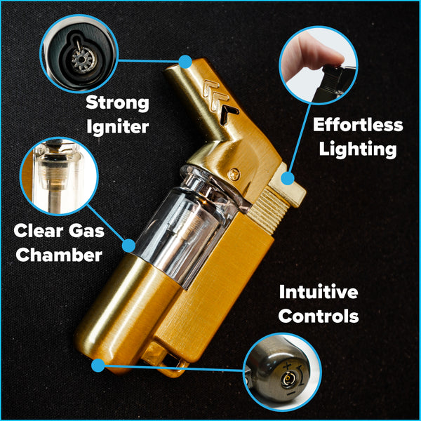 Pocket Torch Lighter with Clear Reservoir - Refillable – BoredParacord.com