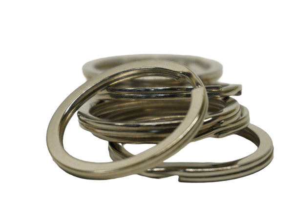 1" Chrome Flat Key Ring – BoredParacord.com