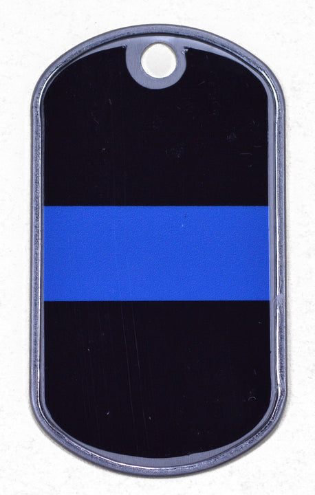 Thin Blue Line Dog Tag – BoredParacord.com
