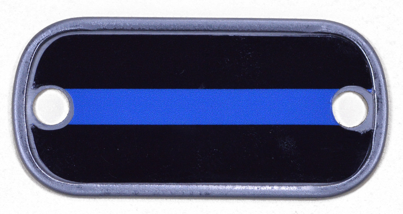 Thin Blue Line Dog Tag – BoredParacord.com