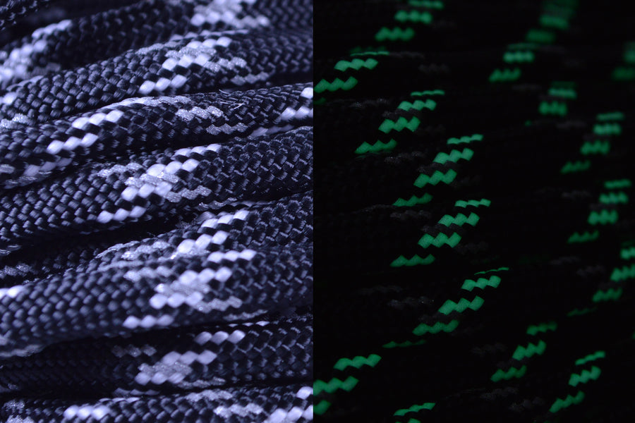 Reflective Tracer Neon Green Paracord - 50 Feet – BoredParacord.com